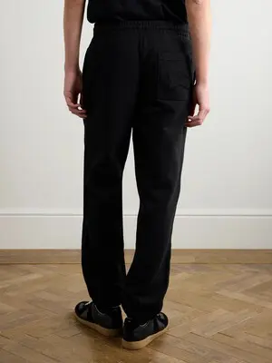 Burberry Tapered Logo-appliquéd Cotton-jersey Sweatpants