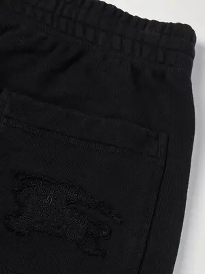 Burberry Tapered Logo-appliquéd Cotton-jersey Sweatpants
