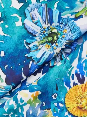 MARY KATRANTZOU Nata One-shoulder Printed One Piece Swimsuit