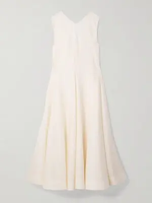 Khaite Mellie Silk-blend Organza Midi Dress - Neutrals