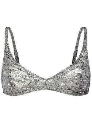 Attico The Attico Lace Bra - Silver