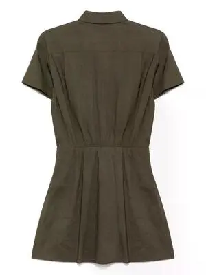 Theory Short Sleeve A-line Dress - Green