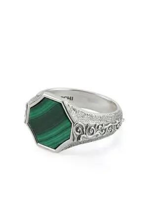 Emanuele Bicocchi Brushed-finish Ring - Green