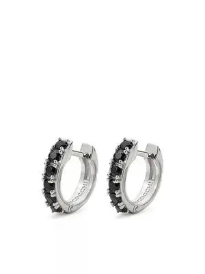 Emanuele Bicocchi Logo-engraved Hoop Earrings - Black