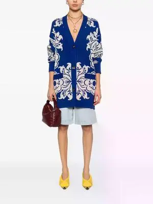 Etro Floral-jacquard Cardigan Coat