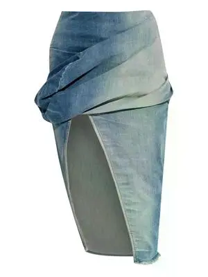 Rick Owens Low Twist Midi Skirt - Blue