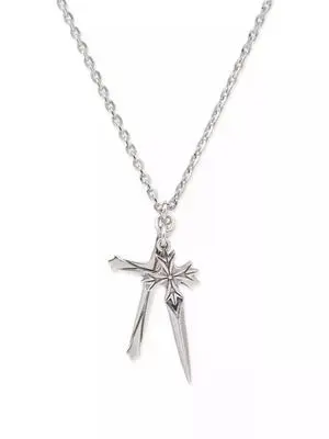 Emanuele Bicocchi Pugnale And Cross Necklace - Silver
