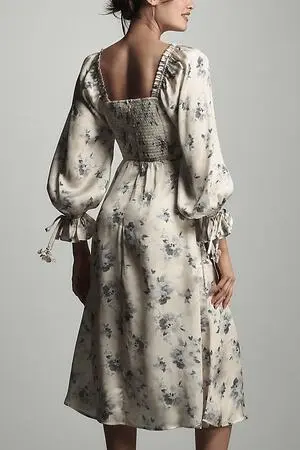 sachin and babi light blue dress By Anthropologie Short-Sleeve Embroidery Appliqu Maxi Dress