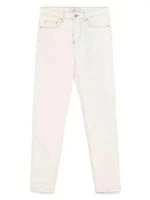 AMI Paris Logo-patch Jeans - Neutrals