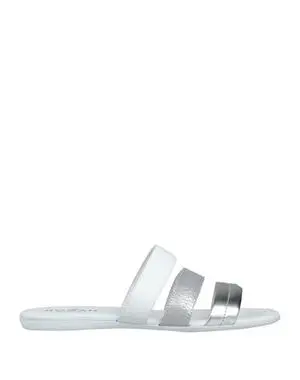 Hogan Silver Tone Sandals For Women