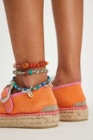 Free People Surfside 2.0 Mary Jane Espadrilles - Orange Crush