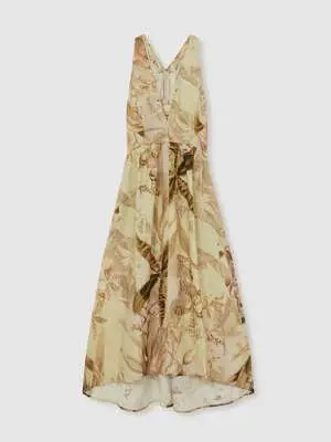 NEW YORK BOTANICAL GARDENS Anna | Nybg Linen Floral Midi Dress