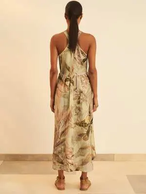 NEW YORK BOTANICAL GARDENS Anna | Nybg Linen Floral Midi Dress