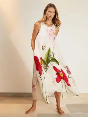 NEW YORK BOTANICAL GARDENS Aria Nybg Floral Print Maxi Dress