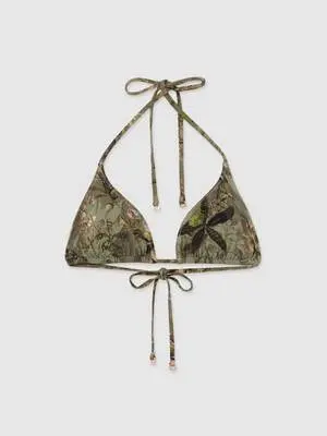 NEW YORK BOTANICAL GARDENS Thia Nybg Floral Triangle Bikini Top