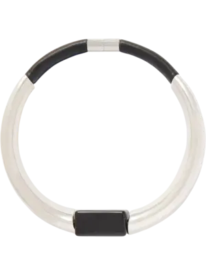 Isabel Marant Silver-tone Leather And Resin Choker