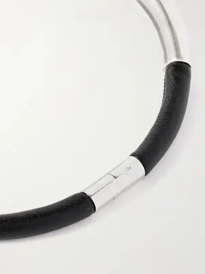 Isabel Marant Silver-tone Leather And Resin Choker