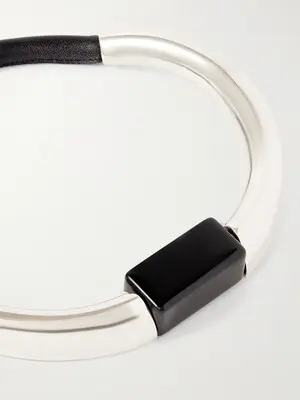 Isabel Marant Silver-tone Leather And Resin Choker