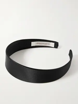 JENNIFER BEHR Lydia Silk-satin Headband - Black