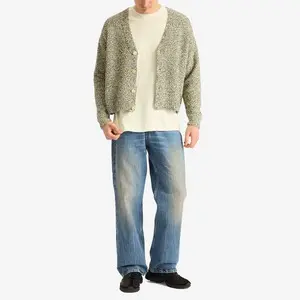 Auralee Cotton Cashmere Cord Knit Cardigan