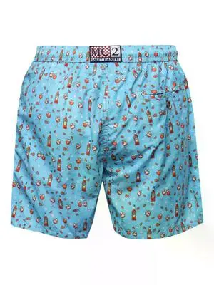 MC2 SAINT BARTH Pattern-jacquard Swim Shorts