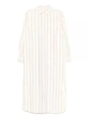 TOTEME Striped Tunic Shirt Dress - Neutrals