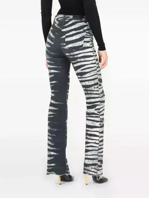 Roberto Cavalli Zebra-print Flared Jeans