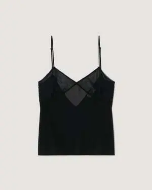 Veronica De Piante Martina Camisole In Wool & Lace