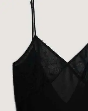 Veronica De Piante Martina Camisole In Wool & Lace