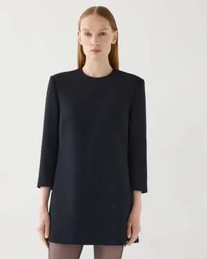 Veronica De Piante Ambar Tunic In Stretch Viscose Crepe - Black