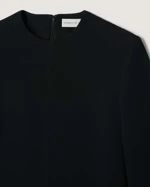 Veronica De Piante Ambar Tunic In Stretch Viscose Crepe - Black