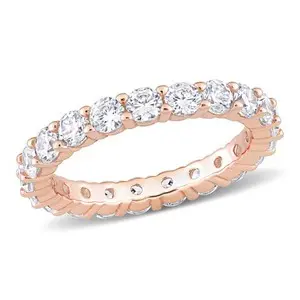 JULIANNA B. Cubic Zirconia Eternity Ring - Rose-plated