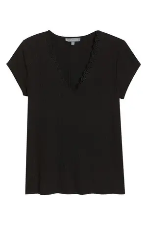 Wit & Wisdom Variegated Rib Knit Top - Black
