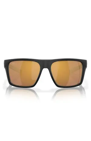 COSTA DEL MAR 57mm Polarized Square Sunglasses - Matte Black