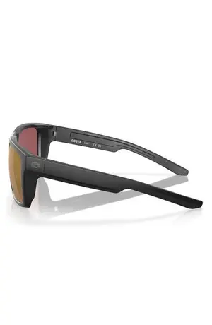 COSTA DEL MAR 57mm Polarized Square Sunglasses - Matte Black