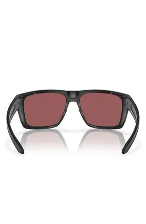 COSTA DEL MAR 57mm Polarized Square Sunglasses - Matte Black