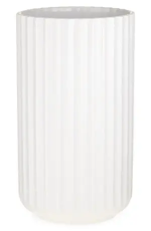 LYNGBY PORCELAEN 6-inch Fluted Vase - White