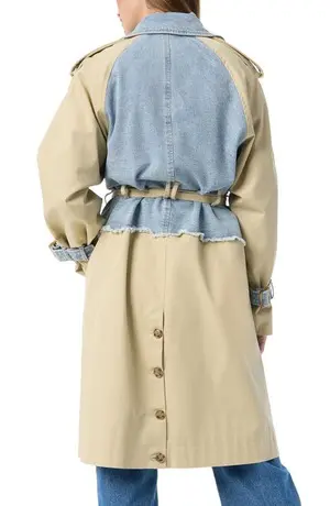 DO BY DEE OCLEPPO Julia Mixed Media Trench Coat