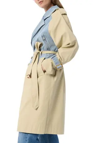 DO BY DEE OCLEPPO Julia Mixed Media Trench Coat