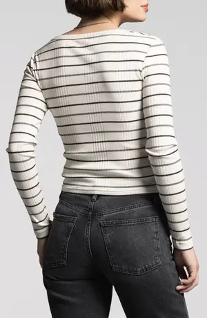 WEEKEND LOS ANGELES Renata Stripe Scoop Neck Top