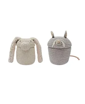 LORENA CANALS Rita + Renata Baskets - Natural/pearl Grey