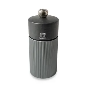 PEUGEOT Line Pepper Mill, Natural Aluminum, 5 - Dark Beechwood With Dark Aluminum