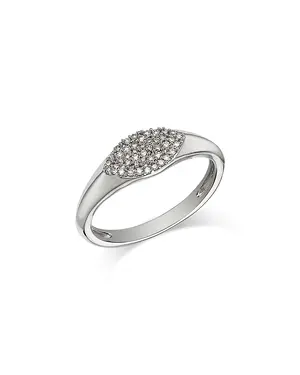 Bloomingdale'S Diamond Pave Pinky Ring - White Gold