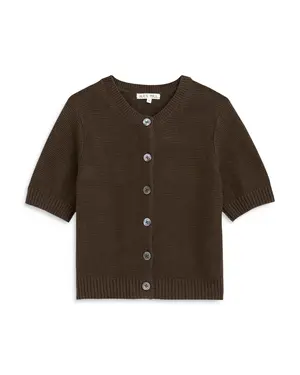 ALEX MILL Short Sleeve Linen Cotton Sweater