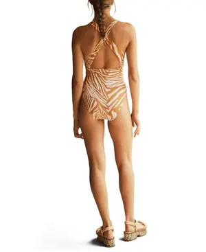 AUR OCEA Notae Plunge One-piece Swimsuit With Ring
