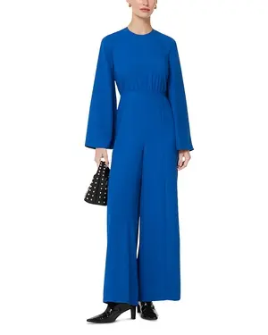 Whistles Bonnie Gathered Jumpsuit - Blue