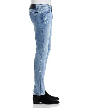 RtA Distressed Skinny Jeans - Medium Blue