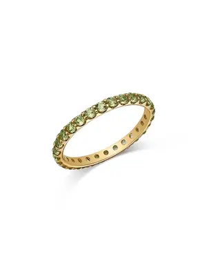 Bloomingdale'S Stackable 14k Yellow Gold Eternity Ring - Peridot/gold