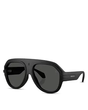 Moncler Fynder Aviator Sunglasses - Matte Black