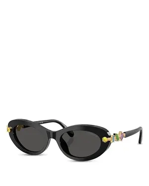 SWAROVSKI Oval Sunglasses - Black
